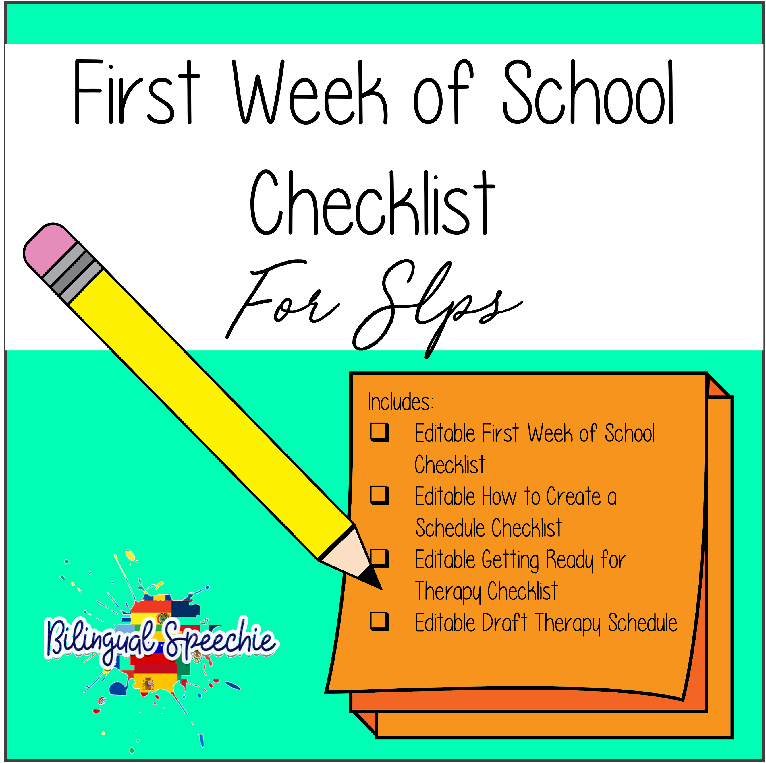 First Week of School Checklist for SLPs – Bilingual Speechie