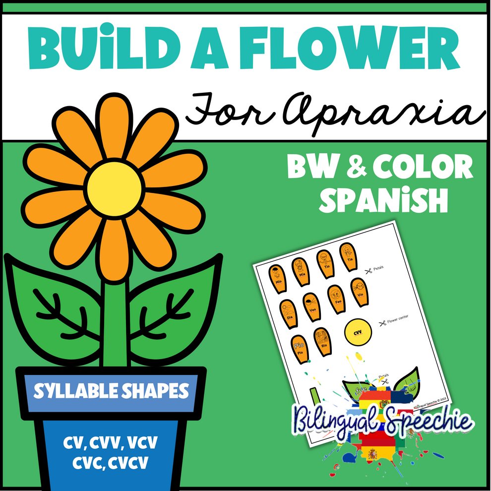 Build a Flower - Spring Activity for Apraxia | Spanish – Bilingual Speechie