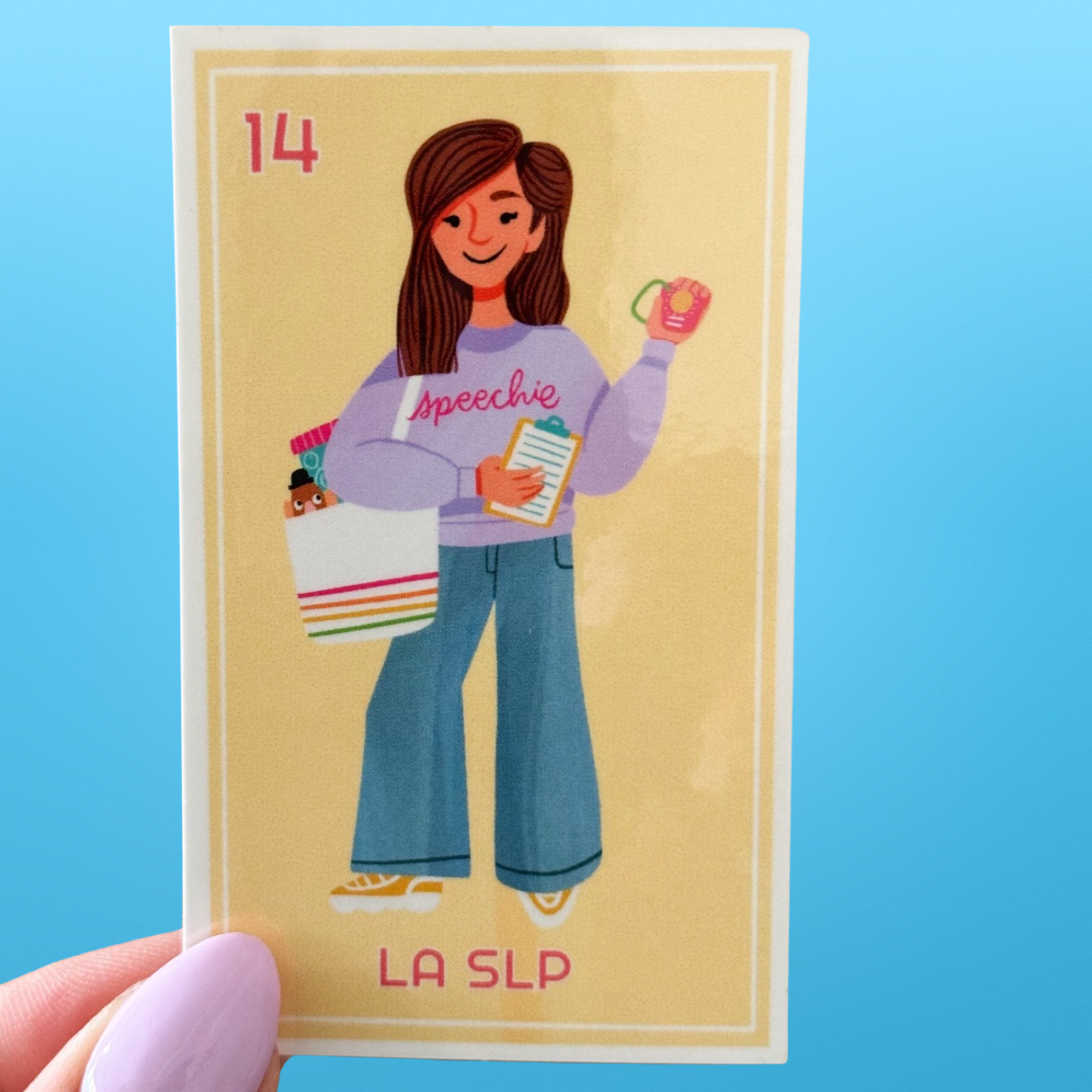 La SLP Loteria Style Sticker – Bilingual Speechie