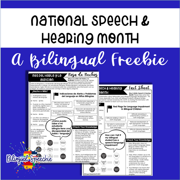National Speech & Hearing Month | Freebie on Bilingualism - Bilingual ...