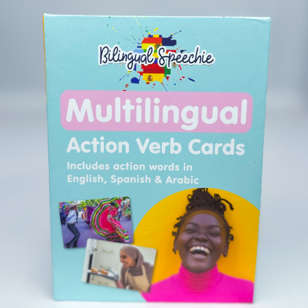 Multilingual Action Verb Cards - Bilingual Speechie