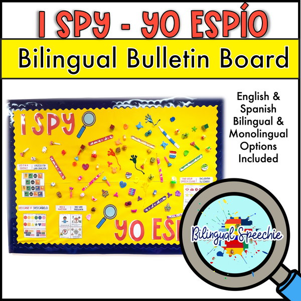 Bulletin Board Decor Kit for Classroom | I Spy - Yo Espío - Bilingual ...