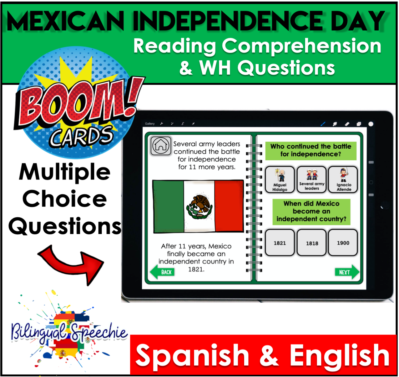 Mexican Independence Day | Reading Comprehension | WH Questions ...