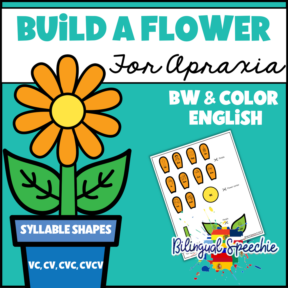 Build a Flower - Spring Activity for Apraxia | English – Bilingual Speechie