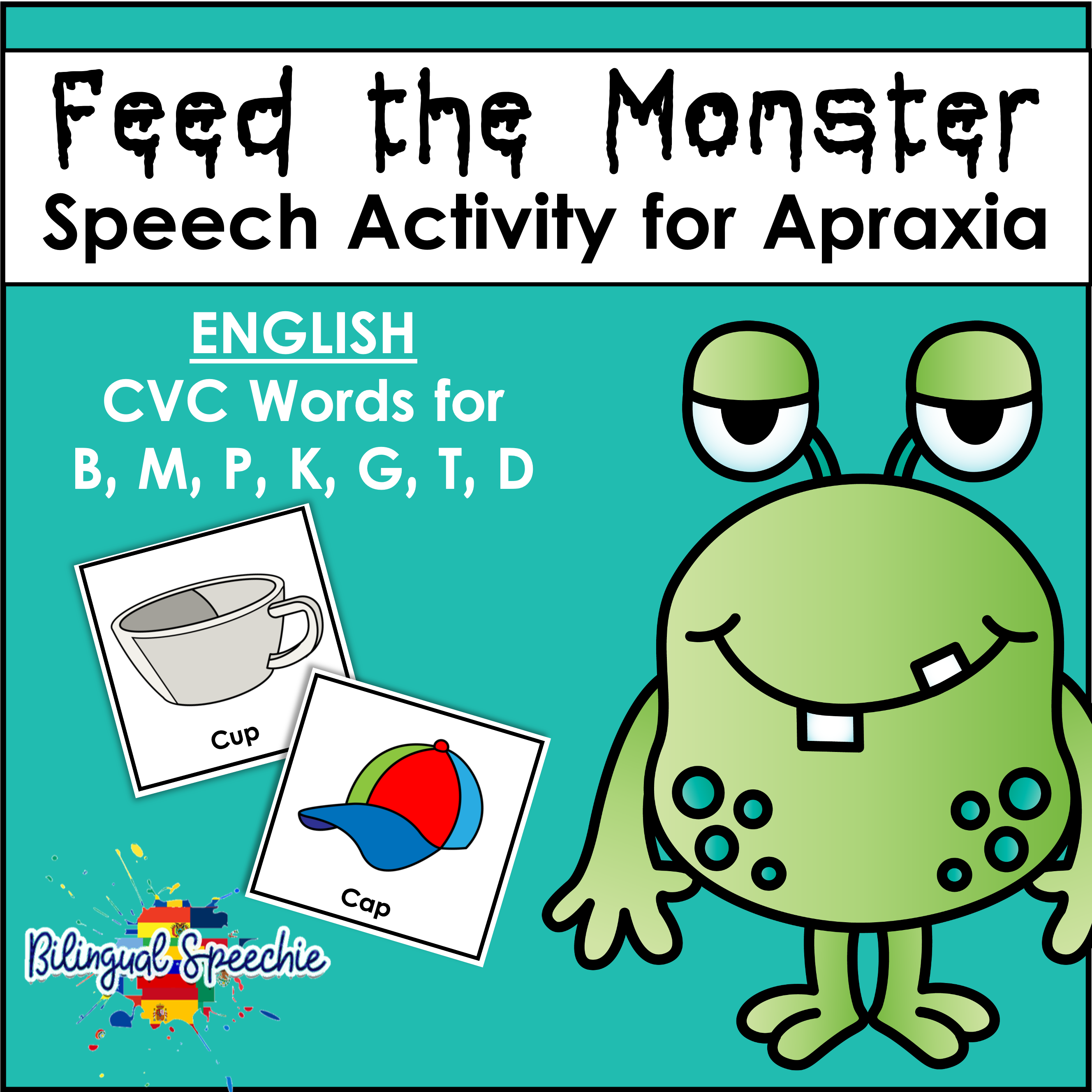 Feed the Monster | Speech Therapy Activity for Apraxia | English ...