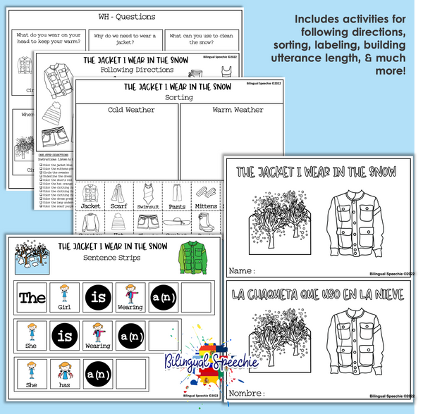 The Jacket I Wear in the Snow | Bilingual Book Companion - Bilingual ...