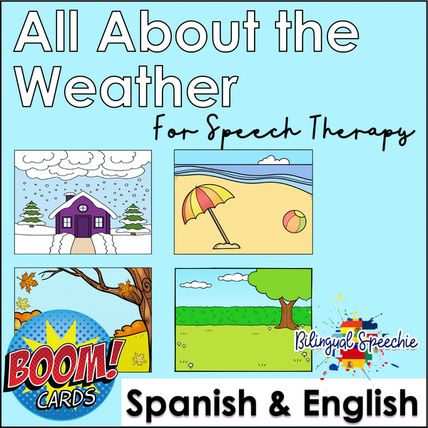 BOOM Cards | All About the Weather | for Speech Therapy in English & S ...