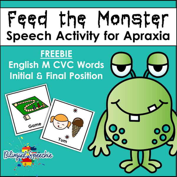 Feed the Monster FREEBIE | Speech Therapy Activity for Apraxia ...