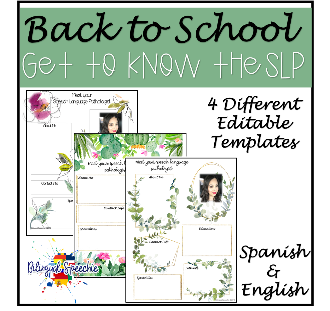 Meet the Speech Therapist | EDITABLE | Spanish & English - Bilingual ...