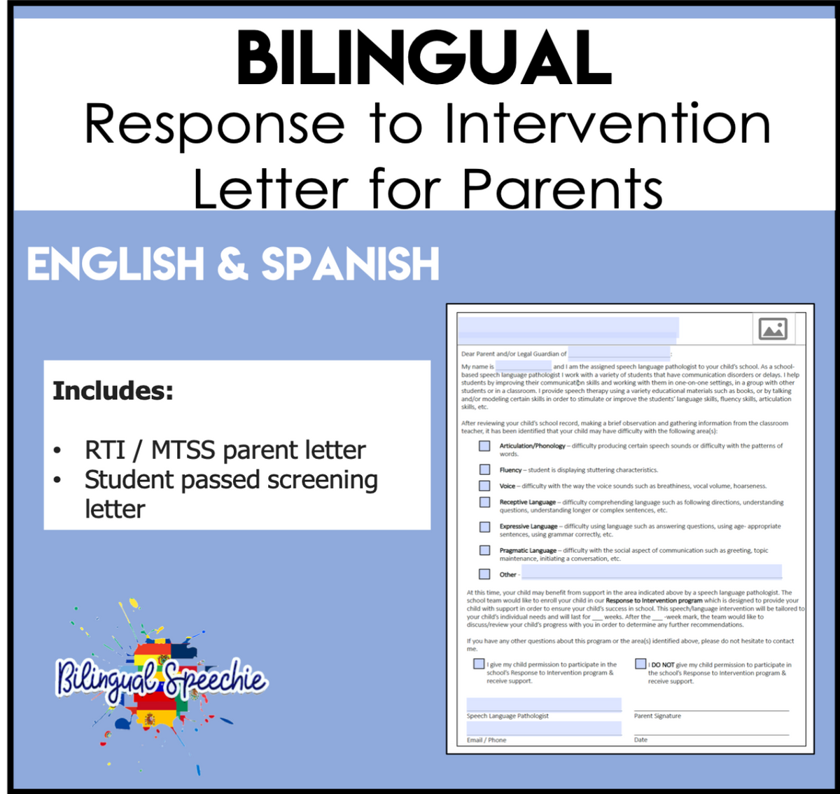 Parent Handouts - Bilingual Speechie
