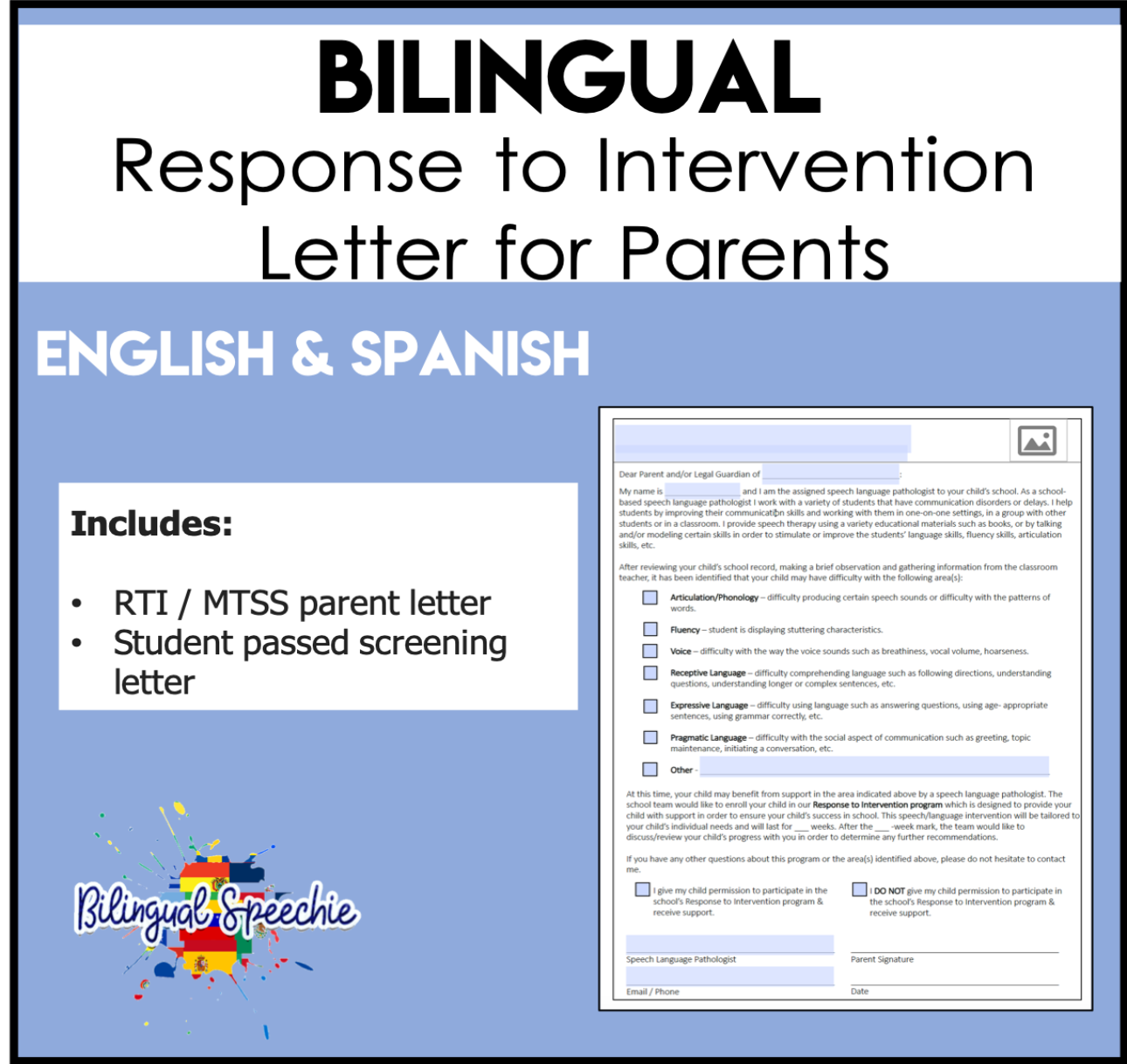 Parent Handouts - Bilingual Speechie