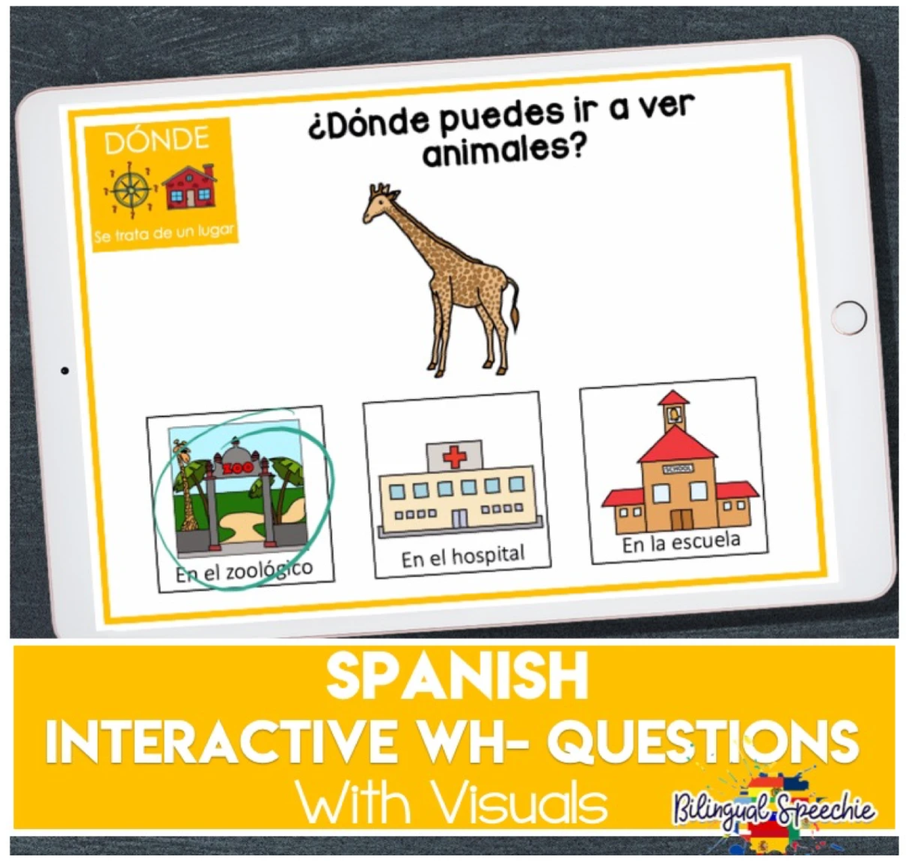 BOOM Cards in Spanish | Interactive WH- Questions | for Speech Telethe ...