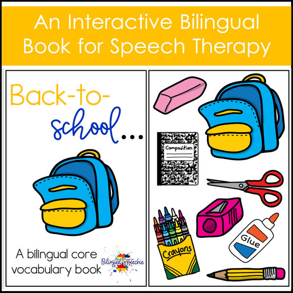Back-to-School Core Vocabulary Book | BILINGUAL - Bilingual Speechie