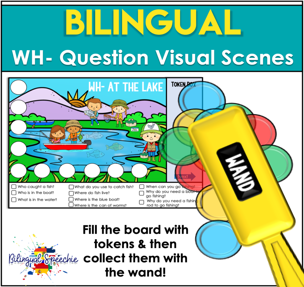 BOOM Cards | Visual Scenes for WH Questions | Bilingual - Bilingual ...