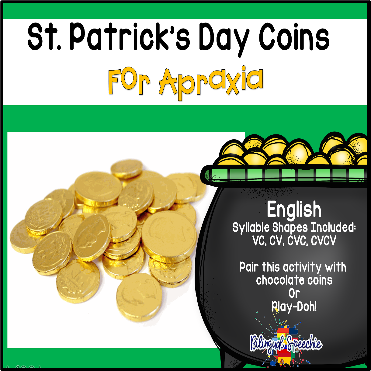 St. Patrick's Day Mats for Apraxia | English – Bilingual Speechie