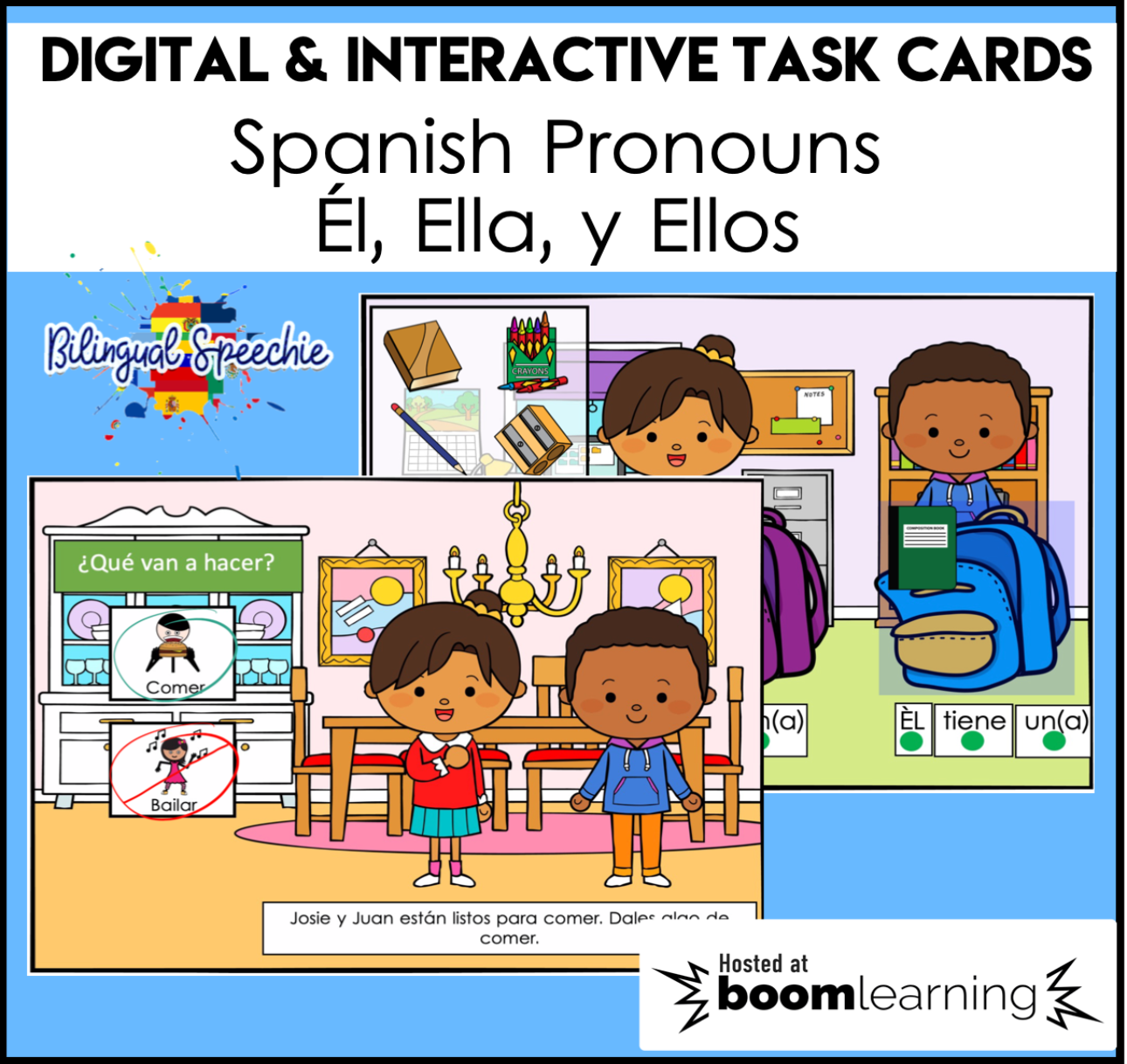 BOOM Cards in Spanish | Pronouns | for Speech Teletherapy – Bilingual ...